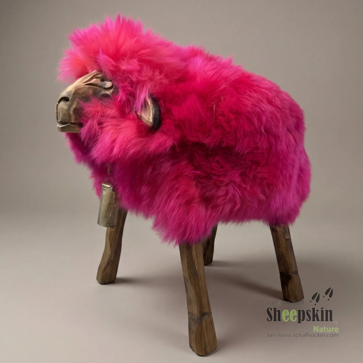 Schafhocker »Mia« das farbenfrohe Madl | pink | Sheepskin Nature ...
