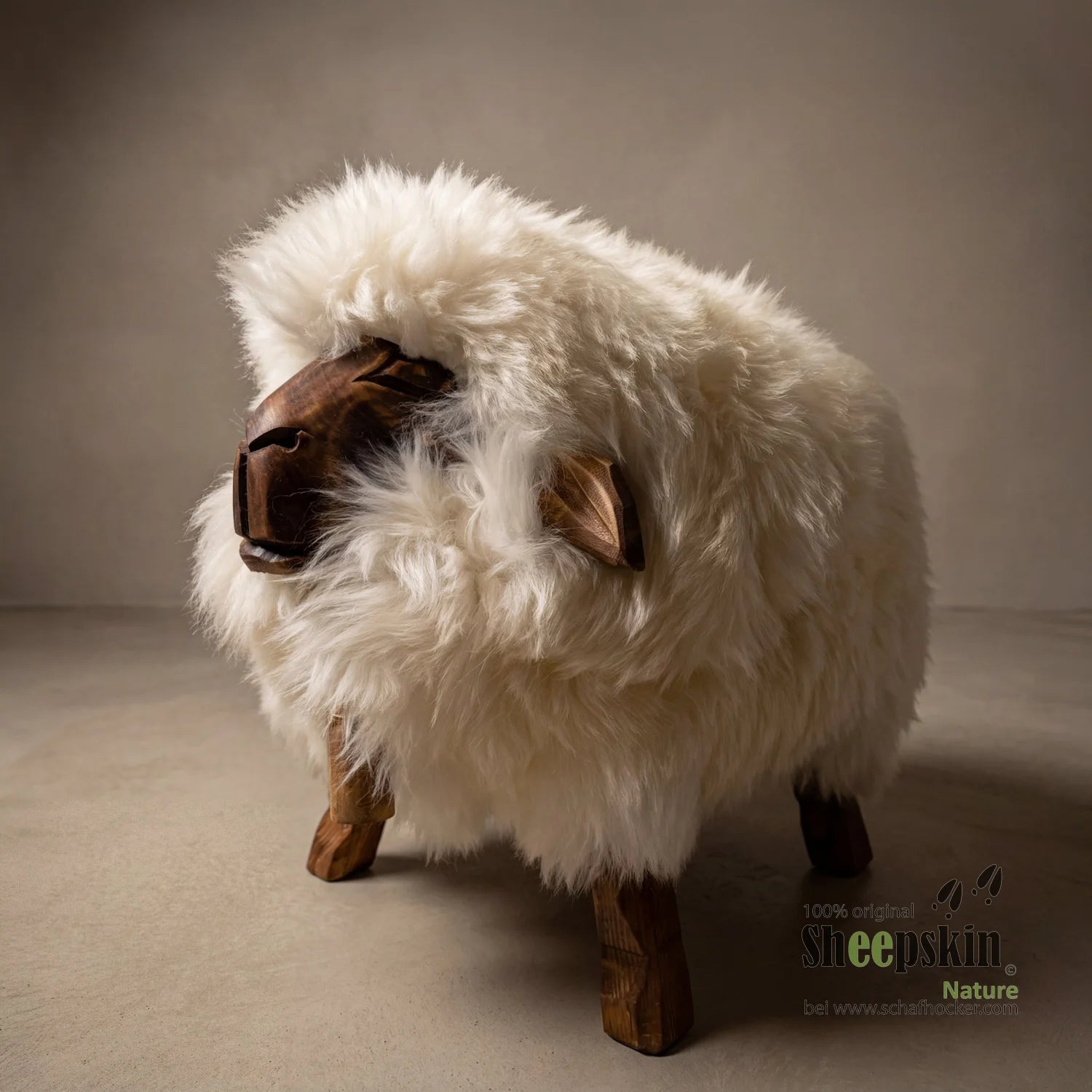Children's stool | "Larissa" the elegant one" polar bear white ...